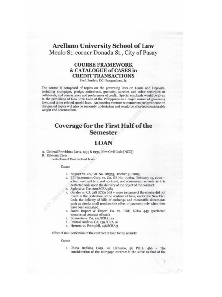 Cred Trans Syllabus | PDF