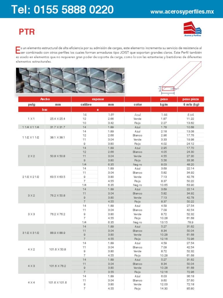 PTR Ficha Tecnica | PDF