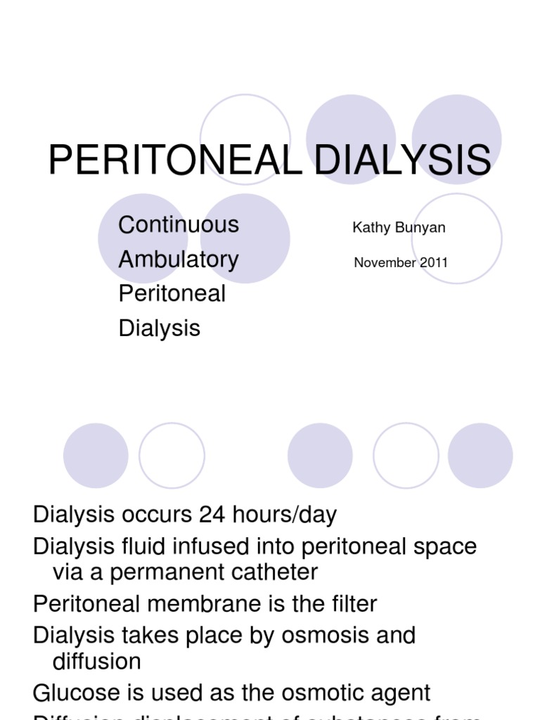 PERITONEAL-DIALYSIS.ppt | Dialysis | Diseases And Disorders