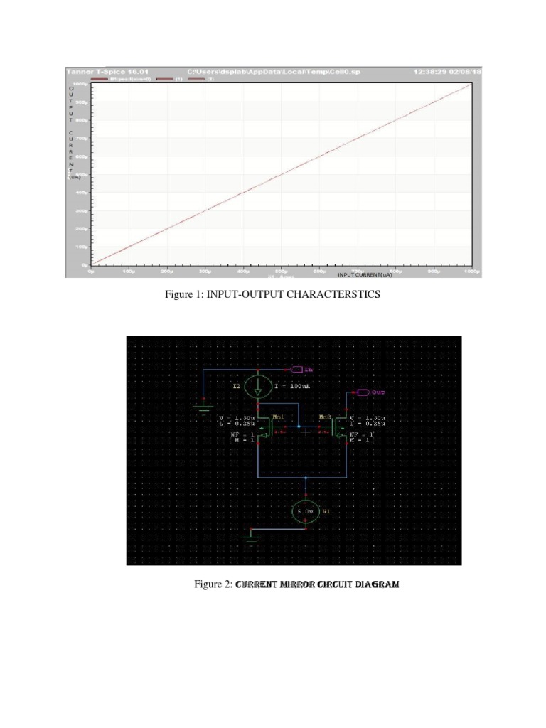 Figure 1: Input-Output Characterstics: Current Mirror Circuit Diagram | PDF