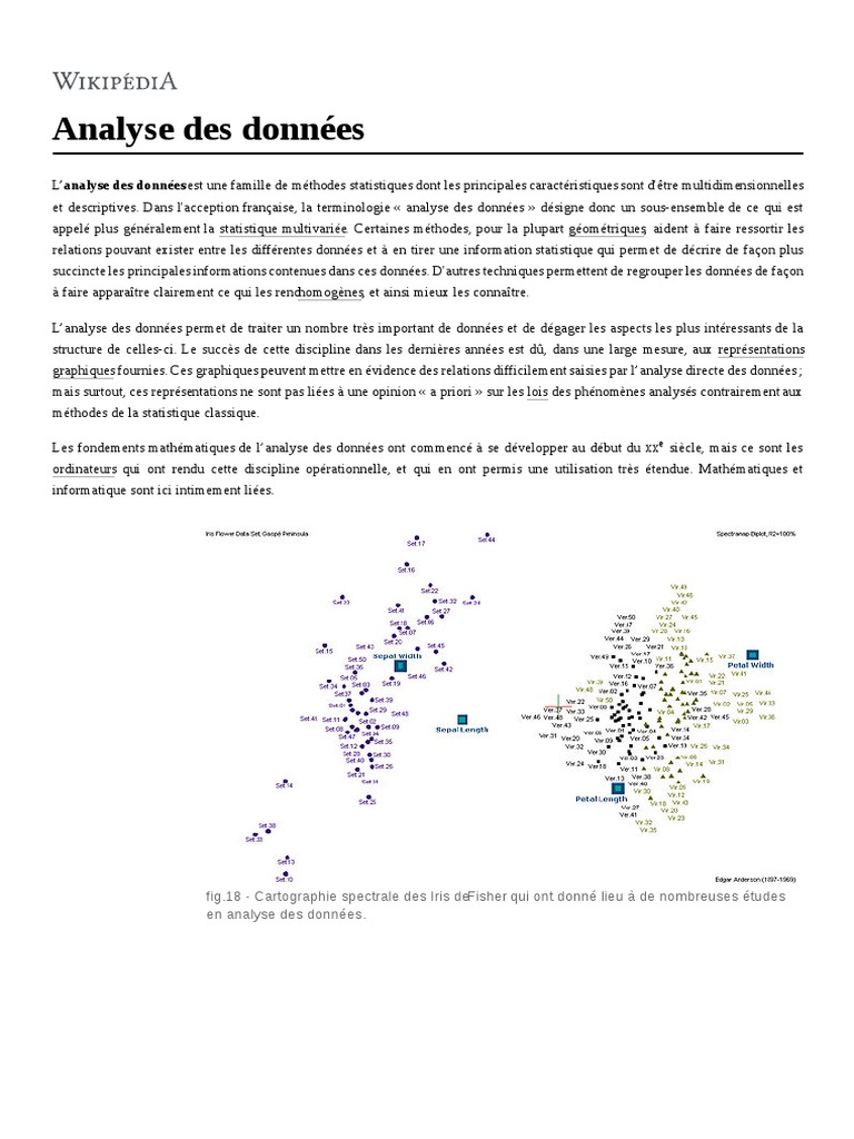 Analyse Des Données | Analyse des données | Statistique multivariée