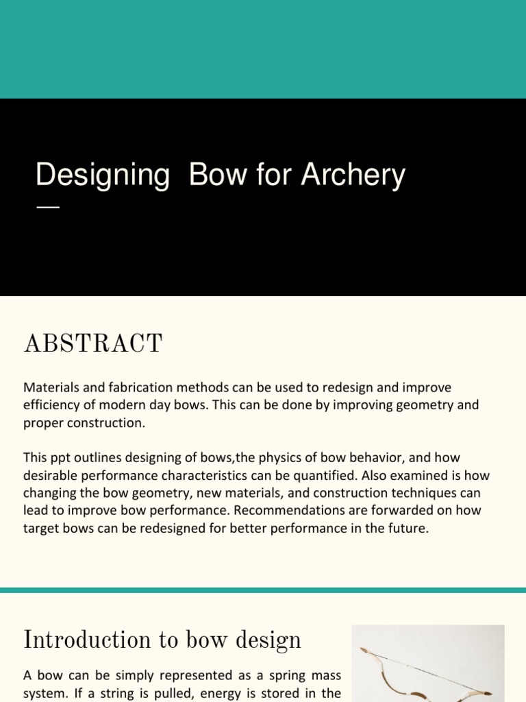 Bow Designing | Download Free PDF | Bow And Arrow | Archery