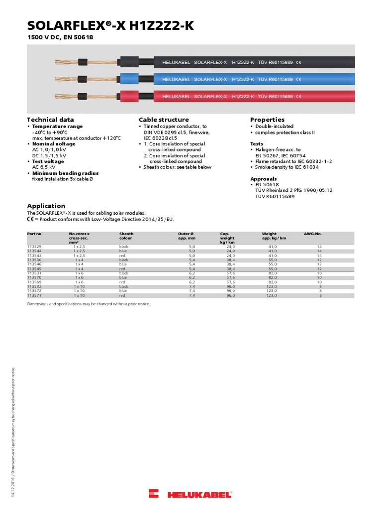 Solarflex X h1z2z2 K | PDF | Electricity | Electrical Engineering