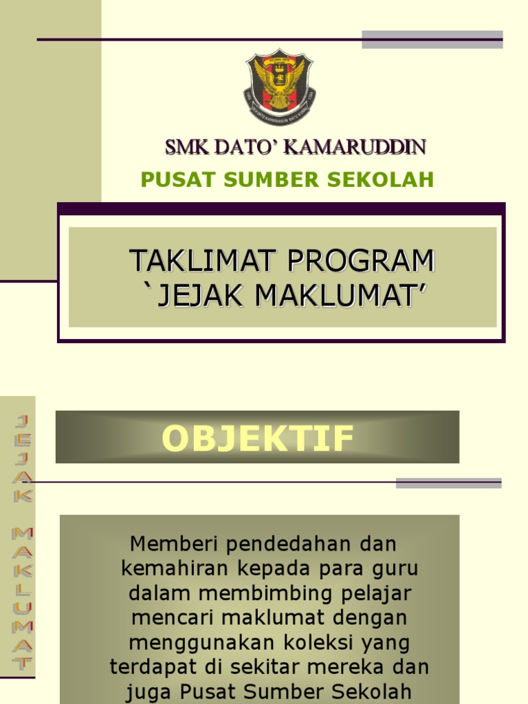 PP Jejak Maklumat SMKDK | PDF