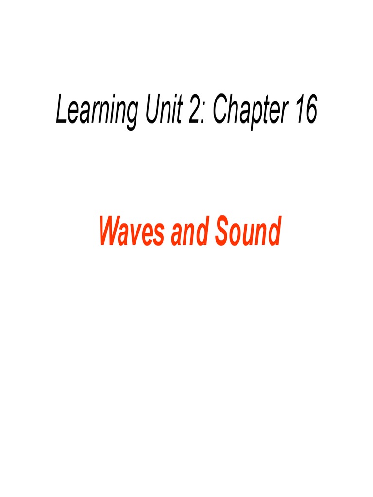 Waves and Sound: Key Concepts Explained | PDF | Waves | Sound