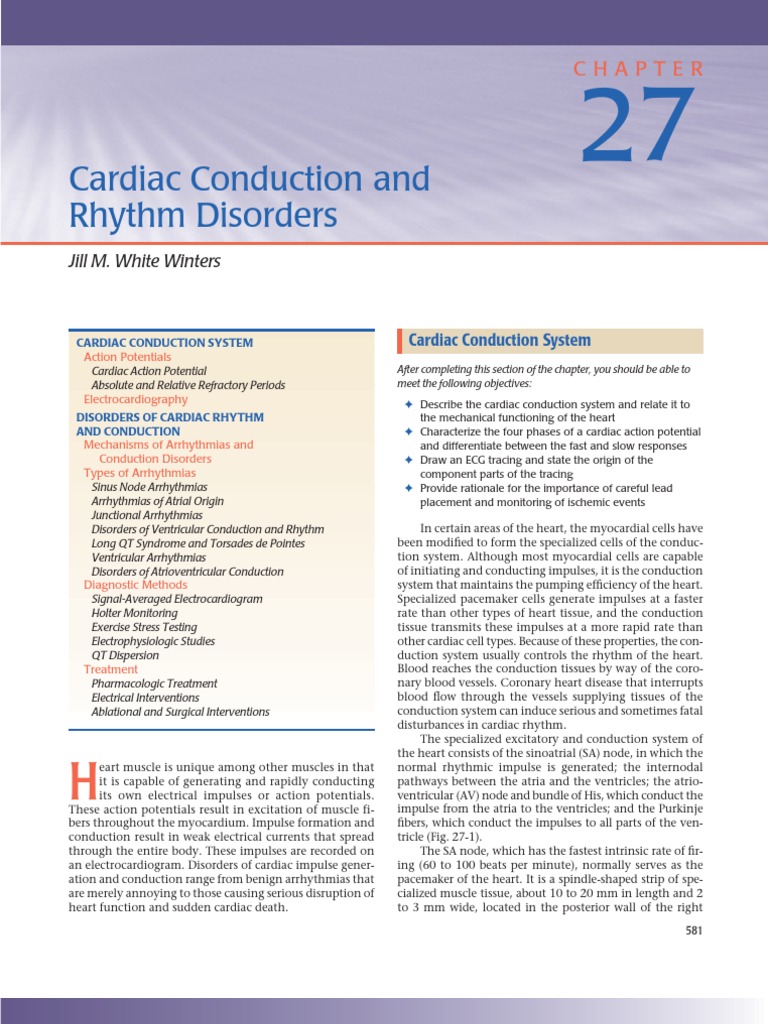 Cardiac Conduction and Rhythm Disorders Chapter | PDF ...