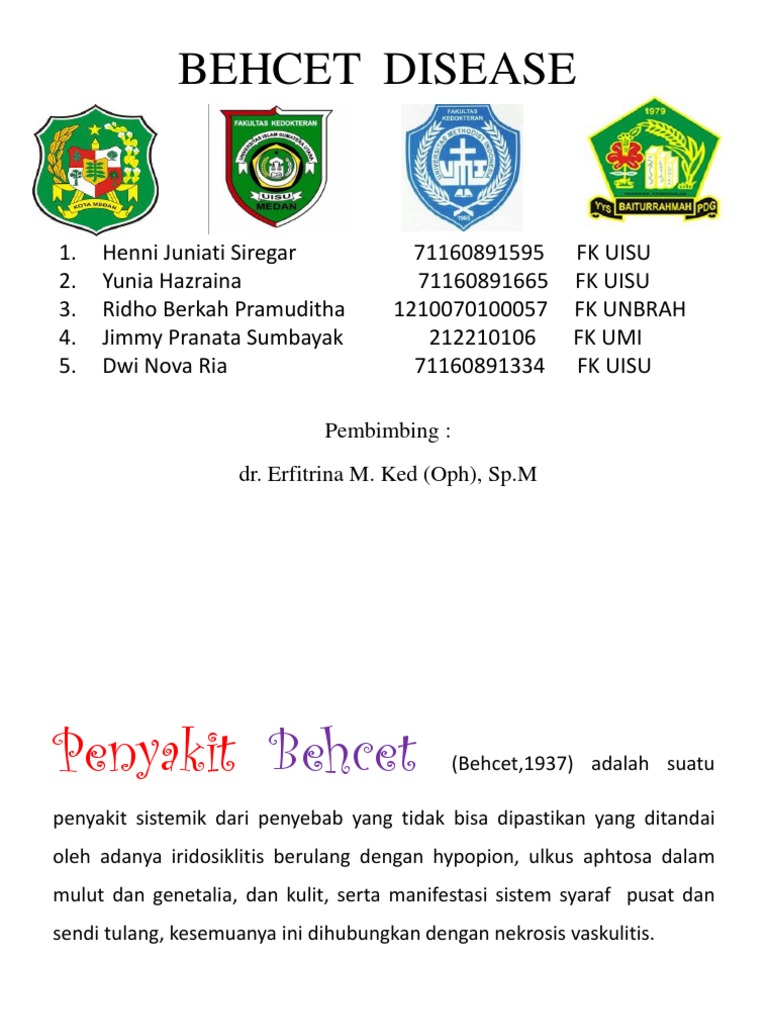 Penyakit Behcet: Gejala dan Diagnosis | PDF | Kesehatan Holistik