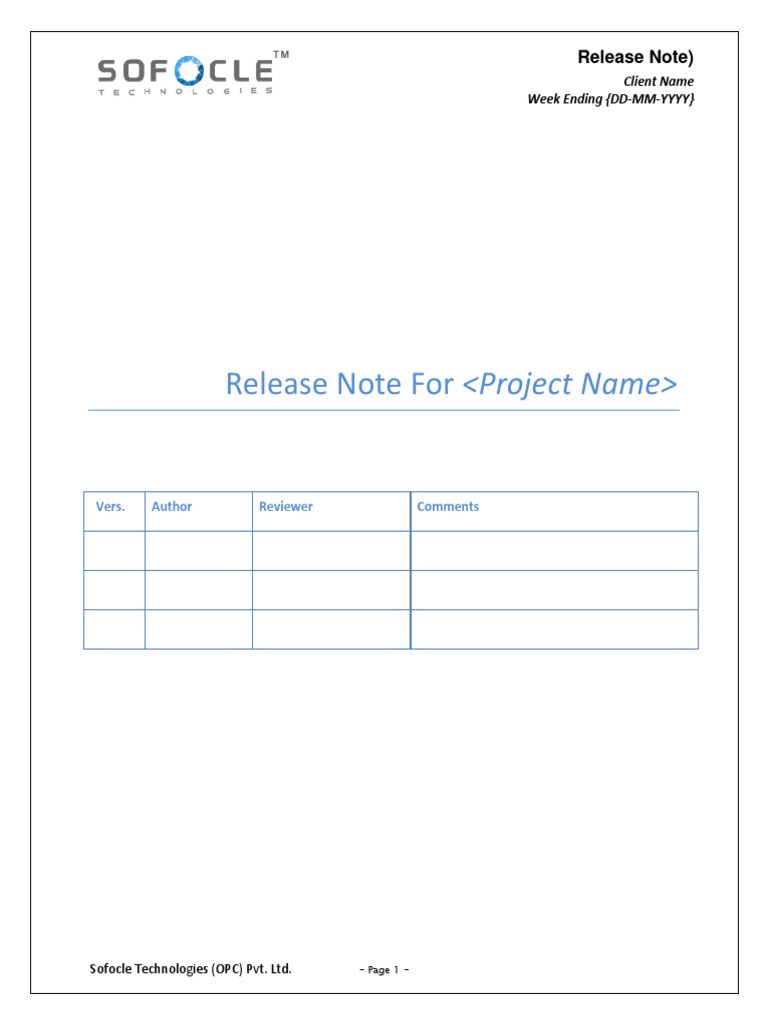 Release Notes for Project Update | PDF