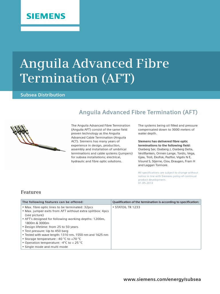Anguila Advanced Fibre Termination Aft PDF | PDF