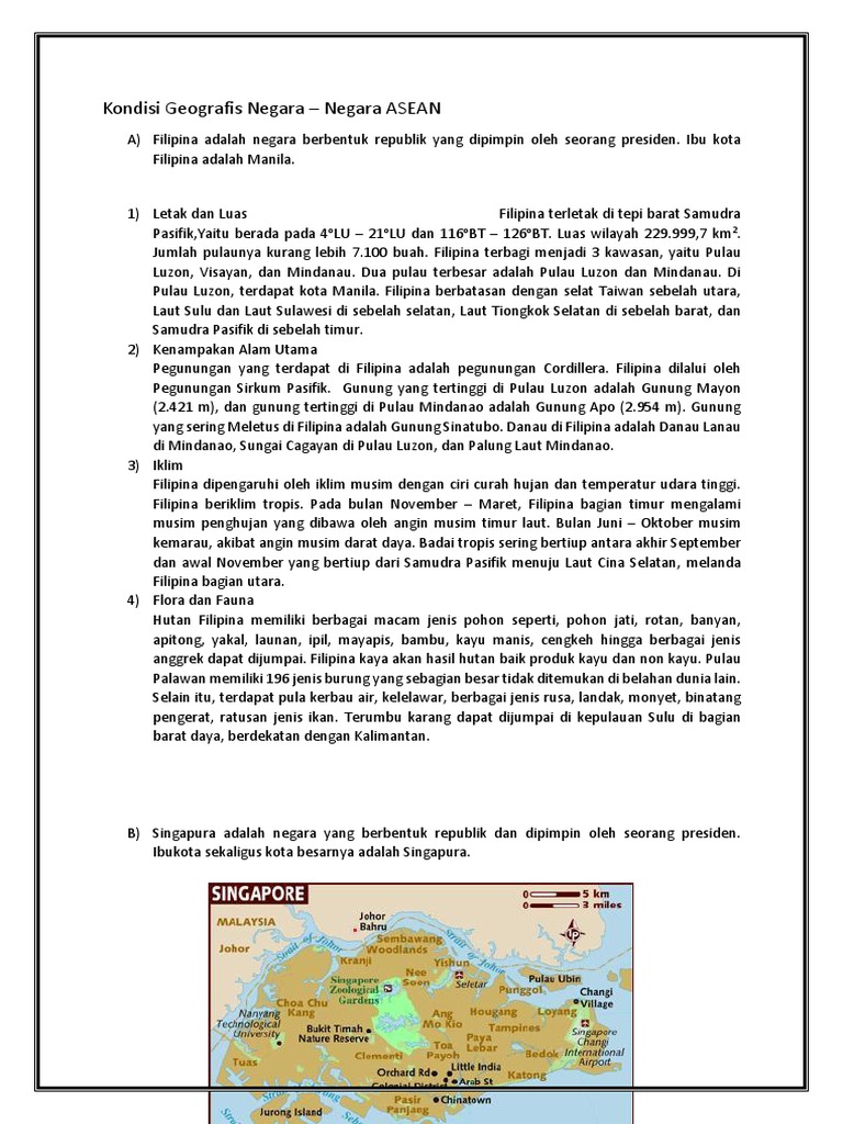 Kondisi Geografis Negara ASEAN | PDF