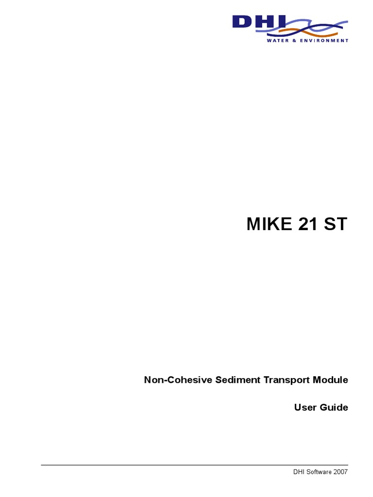 MIKE21 ST Module | PDF | Sediment | Deposition (Geology)