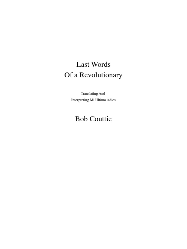 Rizal's Revolutionary Poem | PDF
