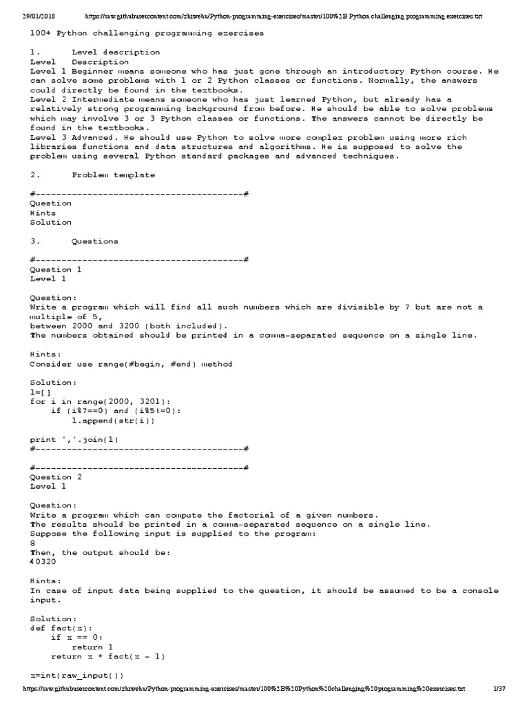 Python Excercises With Solutions | Anonymous Function | Parameter ...
