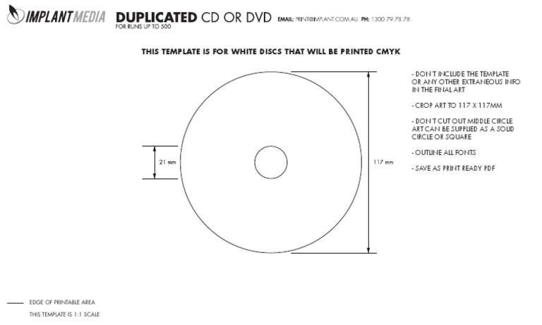 White Disc Print Template Guide | PDF