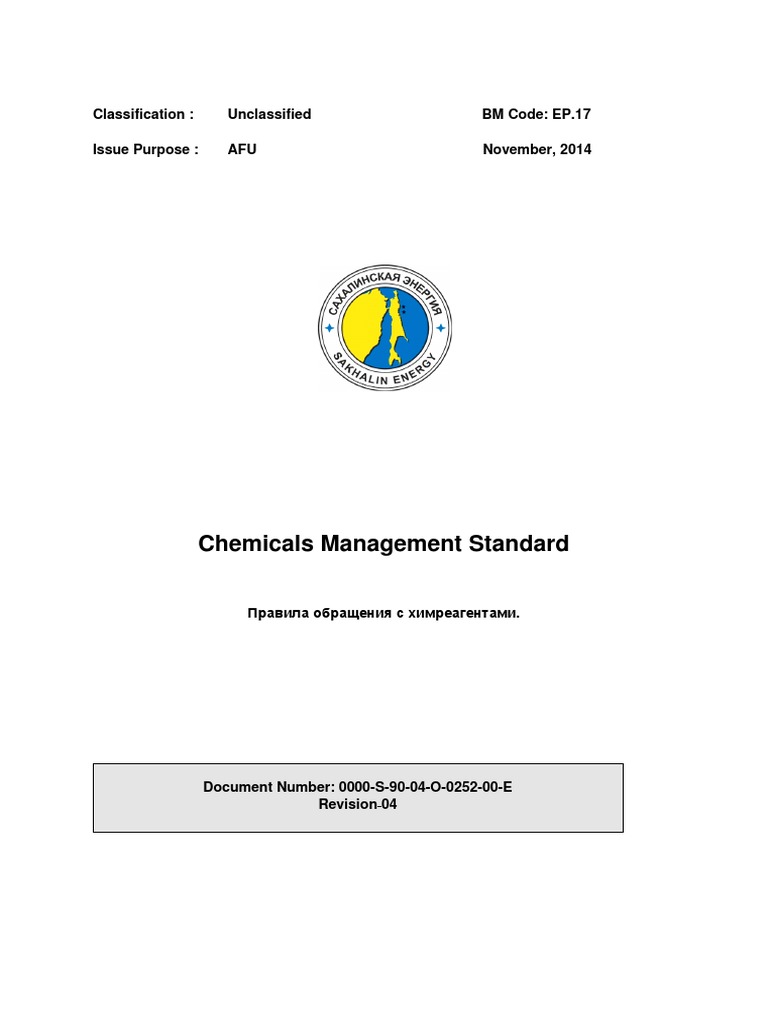 Chemicals Management Guide Rev. 04 | PDF | Dangerous Goods ...