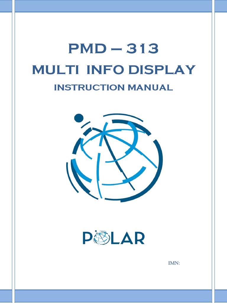 PMD-313 Multi İnfo Display Instruction Manual | PDF