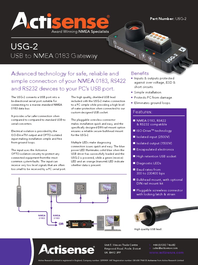 USG 2 Data Sheet Issue 1.00 PDF | PDF | Usb | Electrical Connector