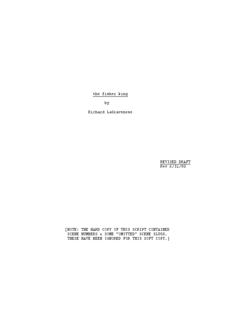 Fisher King, The - Script | PDF