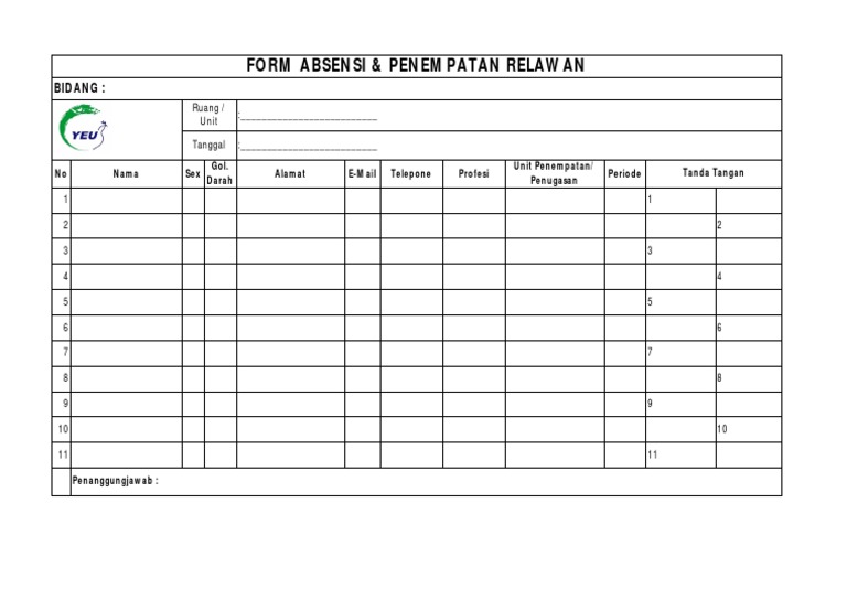 18 Form Absen RELAWAN PDF | PDF