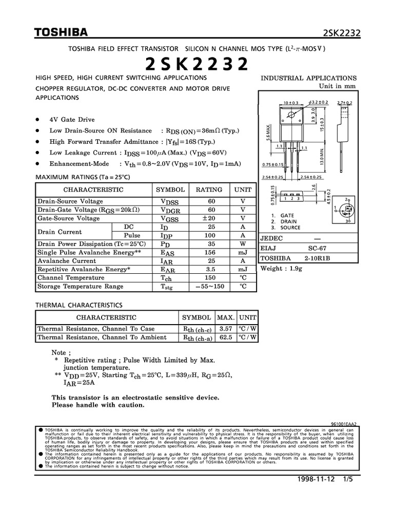 Transistor k2232 | PDF