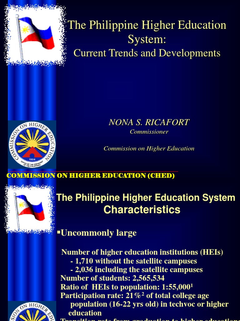 The Philippine Higher Education System:: Current Trends and ...