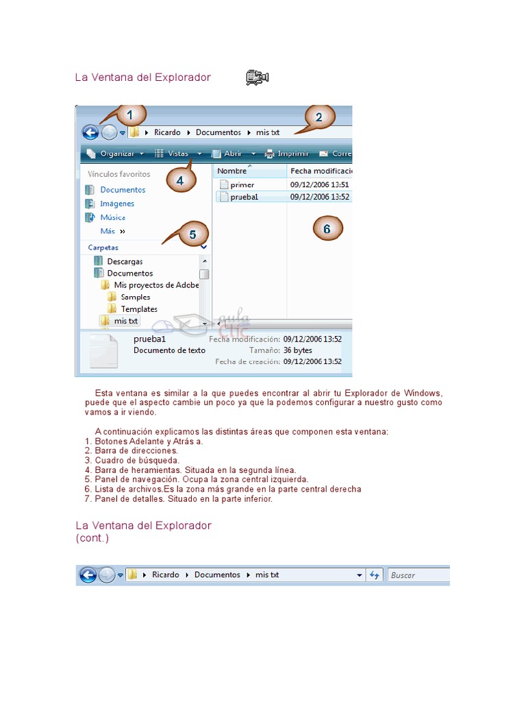 Elementos Del Explorador | PDF | Archivo de computadora | Point and Click