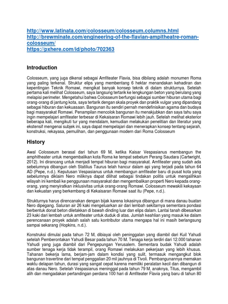 Colosseum Romawi Kuno | PDF