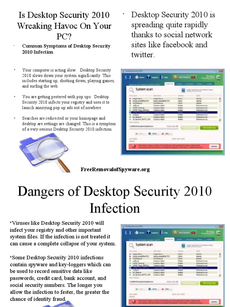 Remove Desktop Security 2010 Virus Guide | PDF | Personal Computers ...