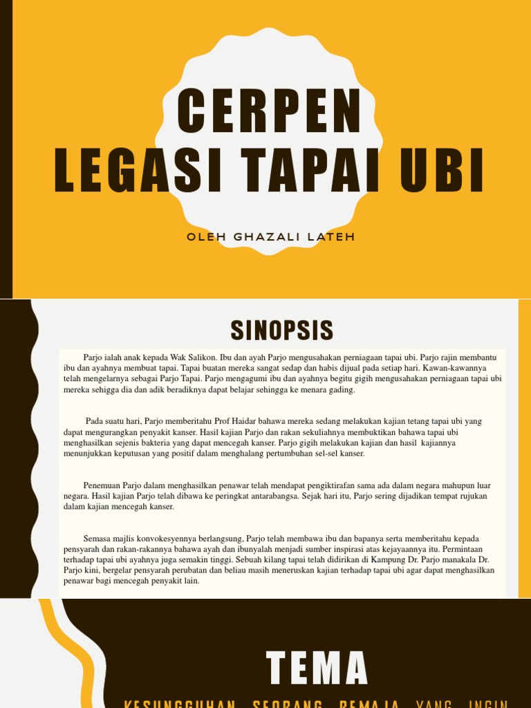 Cerpen Legasi Tapai Ubi | PDF