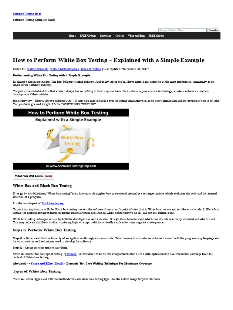How To Perform White Box Testing - Explained With A Simple Example ...