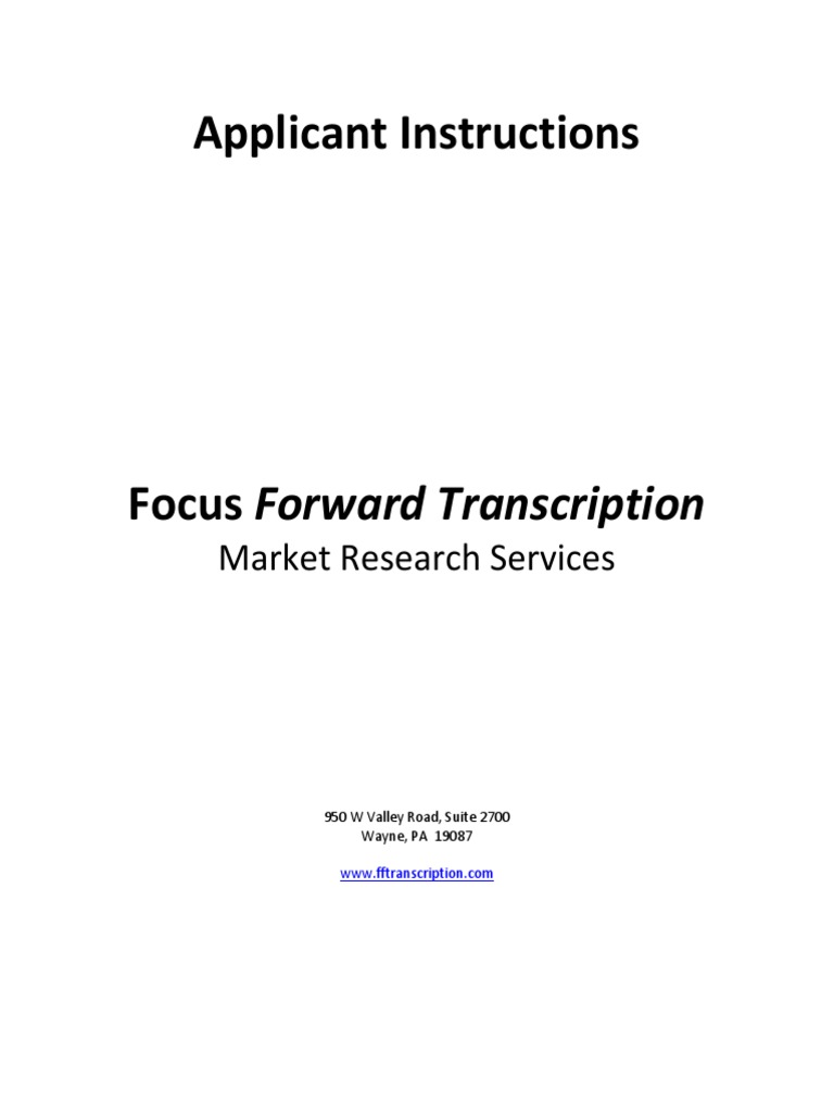 Focus Forward Transcription Guide | PDF | Icon (Computing) | Web Page