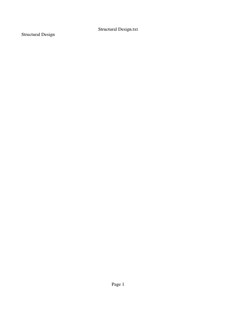 Structural Design - TXT Structural Design | PDF