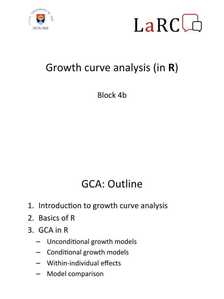 Growth Curve Analysis in R | PDF | Categorical Variable | Regression ...