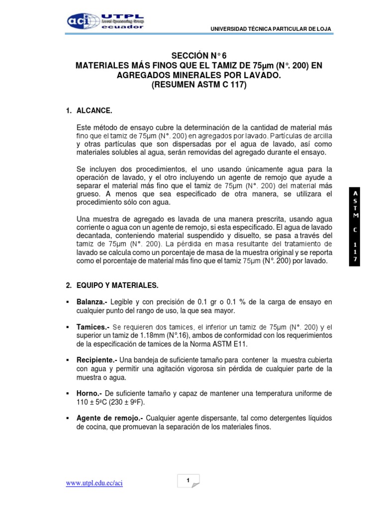 Astm 117 | Descargar gratis PDF | Agua | Masa