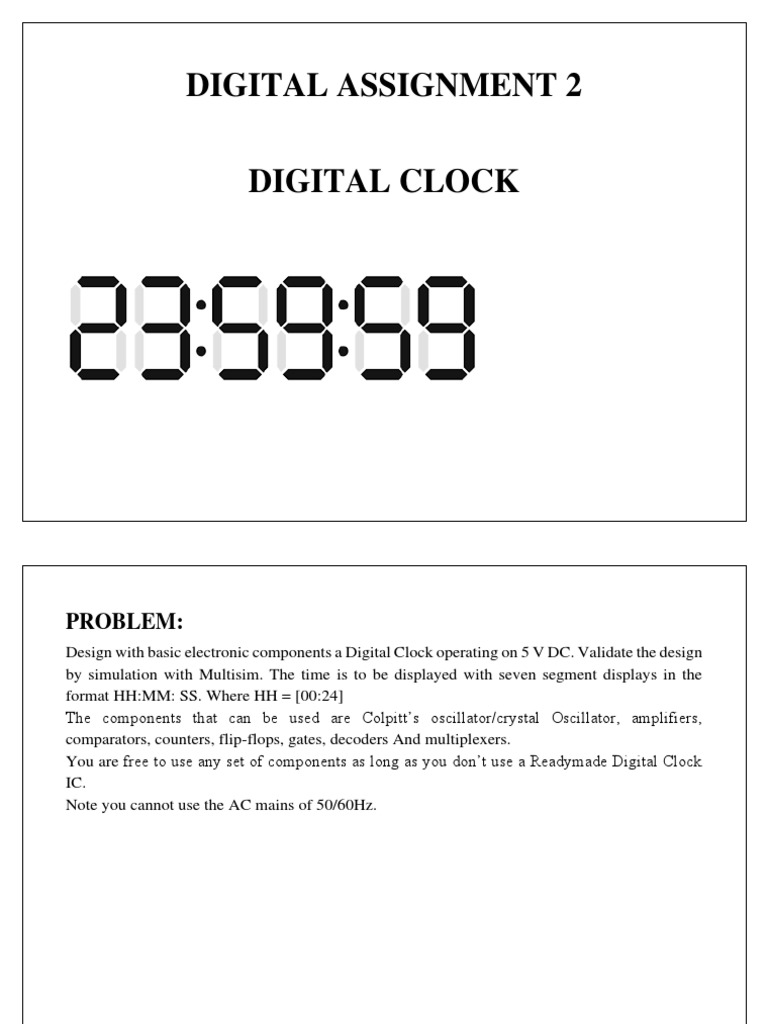 Digital Assignment 2 | PDF | Electronic Circuits | Binary Coded Decimal