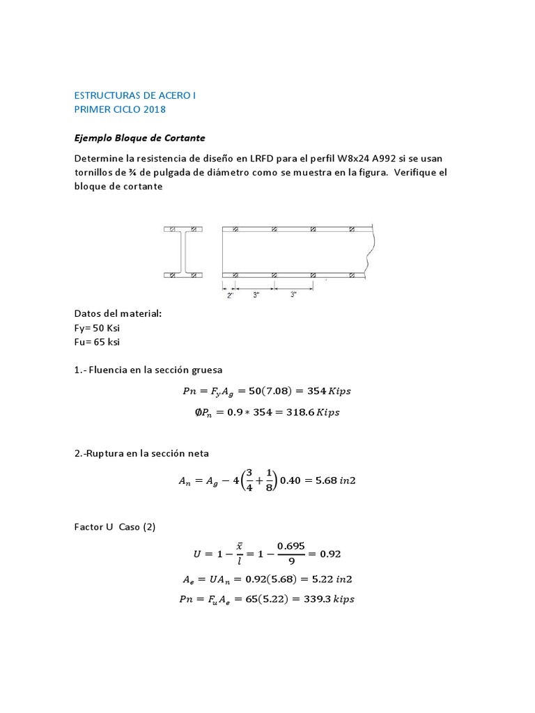 Ejemplo-Bloque de Cortante | PDF