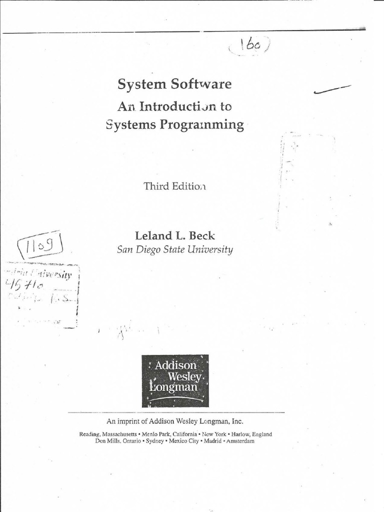 System Software An Introduction To Systems Programming - Leland Beck ...