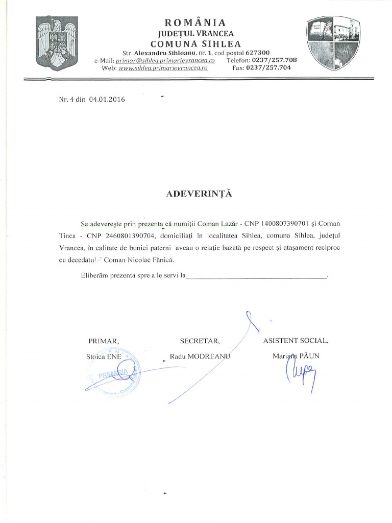 Model Ancheta Sociala Primarie | PDF