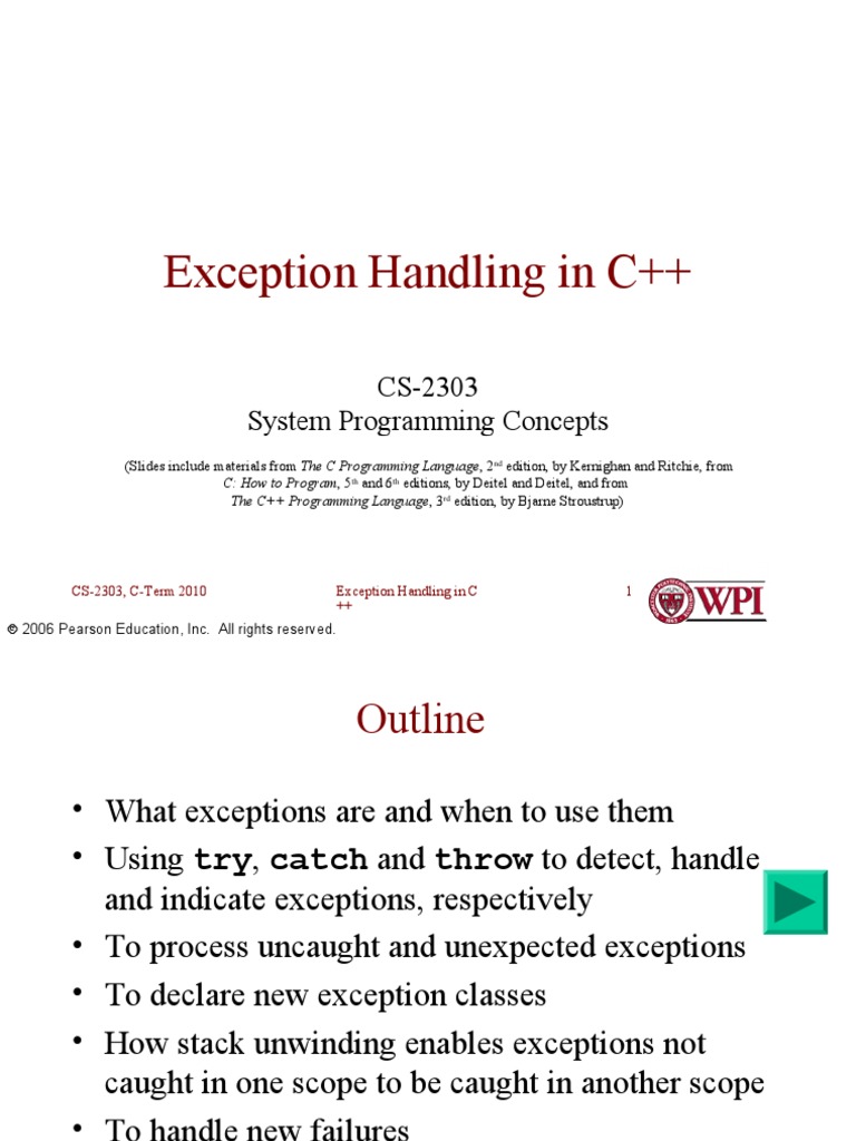 Exception Handling In C Cs 2303 System Programming Concepts Pdf C Subroutine 