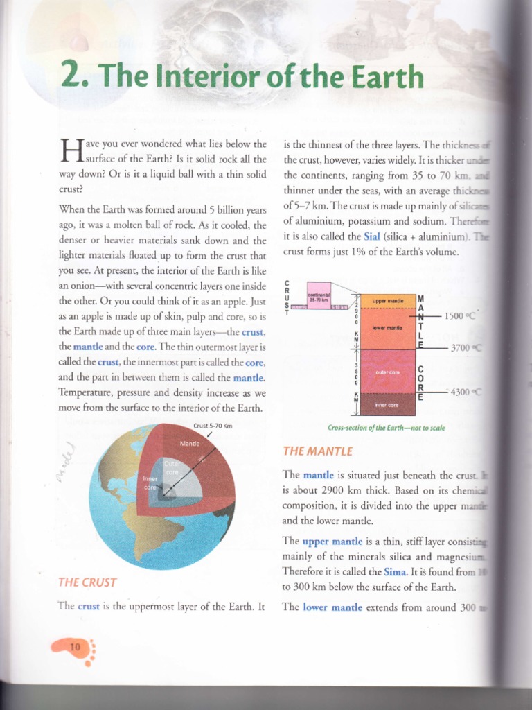 Layers of Earth's Interior Explained | PDF | Sedimentary Rock | Rock ...