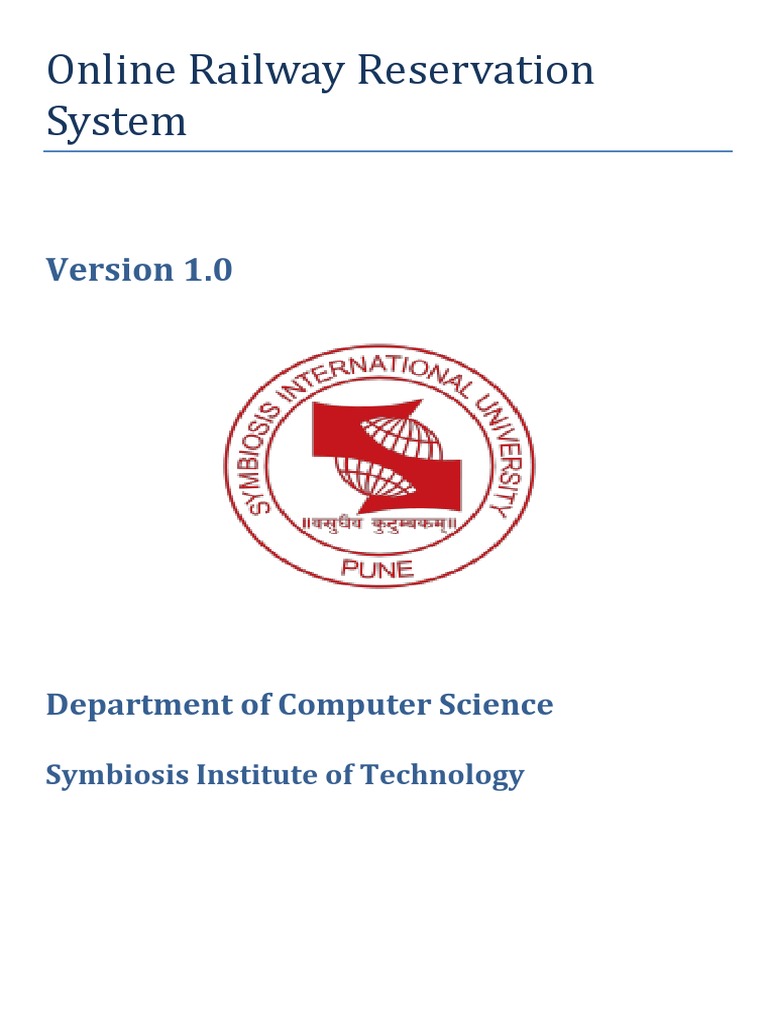 Online Railway Reservation System Documentation PDF | PDF | Software Development Process | Databases
