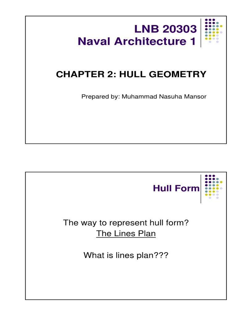 Representing Hull Geometry: Lines Plans and Tables of Offsets | PDF ...