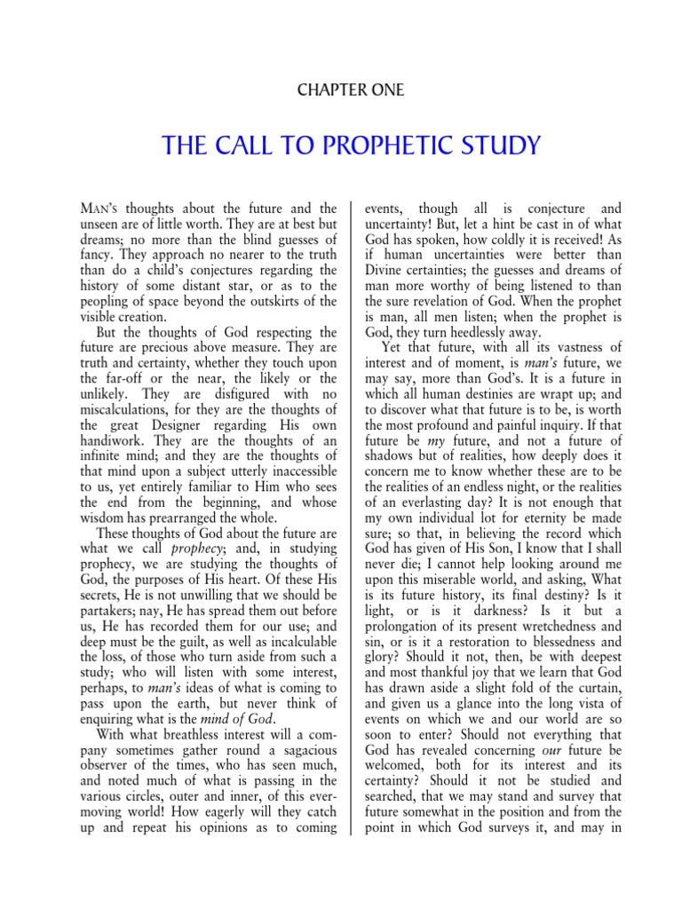 Understanding Prophetic Study Insights | PDF | Prophecy | Revelation