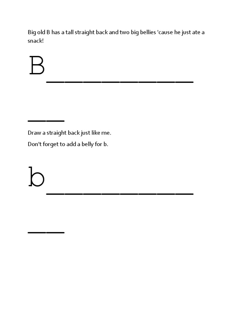 Letter B Poem