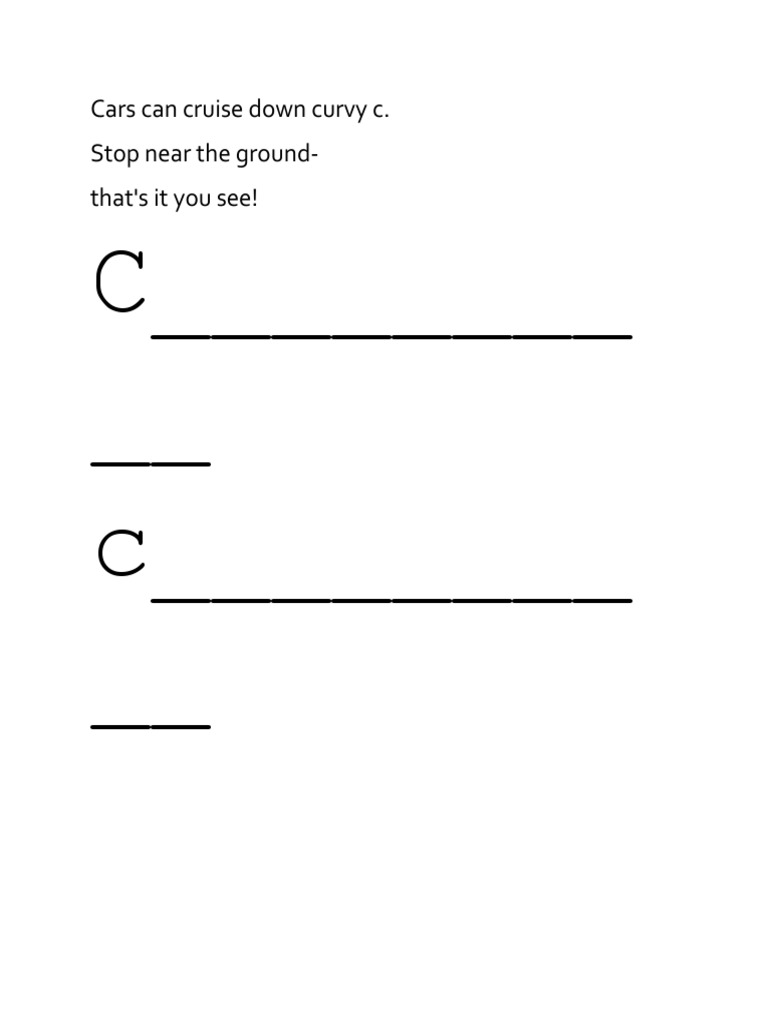 Letter C Poem | PDF