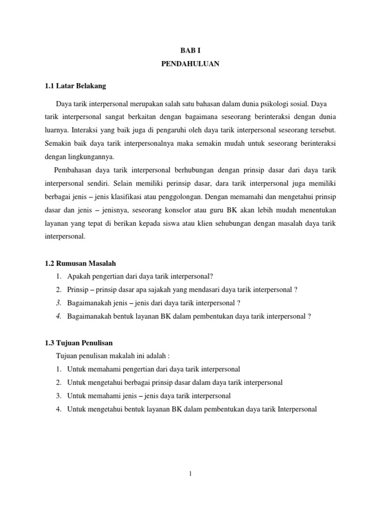 Daya Tarik Interpersonal | PDF