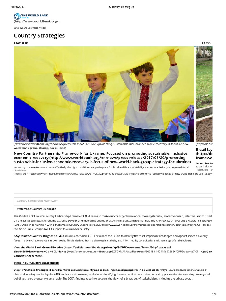 Country Strategies | PDF | World Bank Group | World Bank