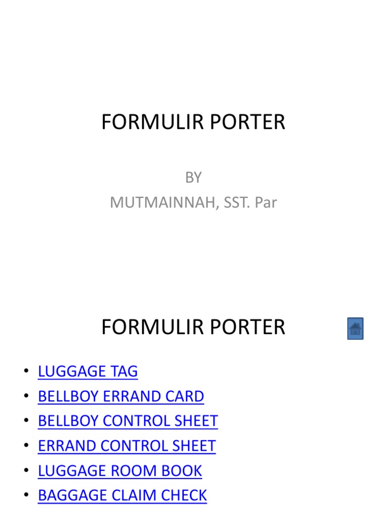 Formulir Porter | PDF