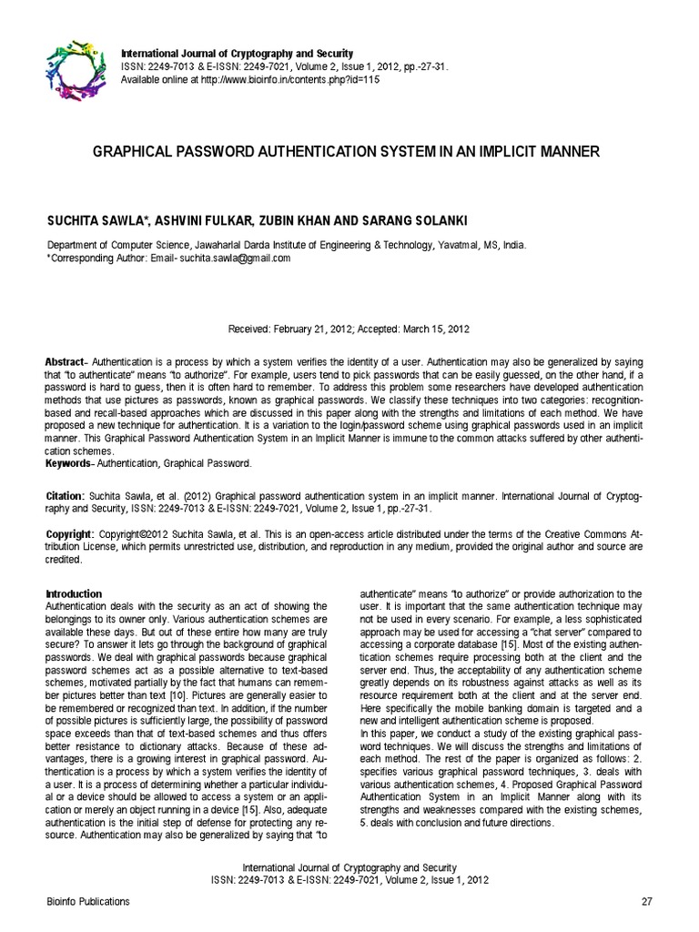 Graphical Password Authentication System in An Implicit Manner ...