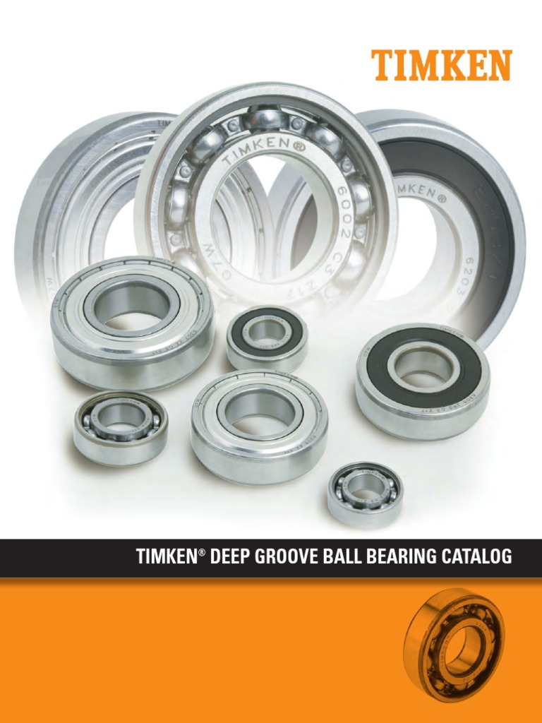 Timken Deep Groove Ball Bearing Catalog 10857 PDF | PDF | Bearing ...